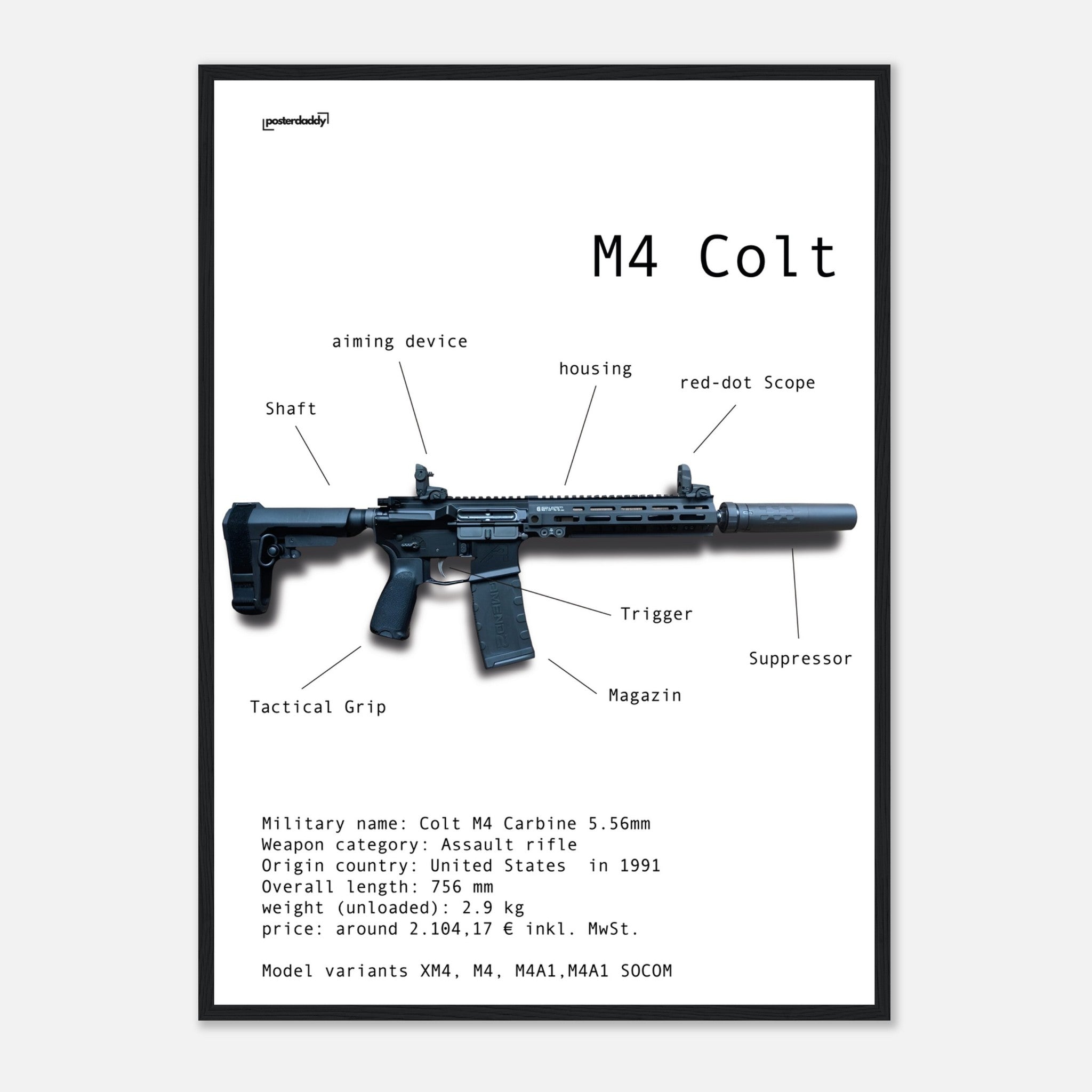 M4-Colt Poster – Posterdaddy